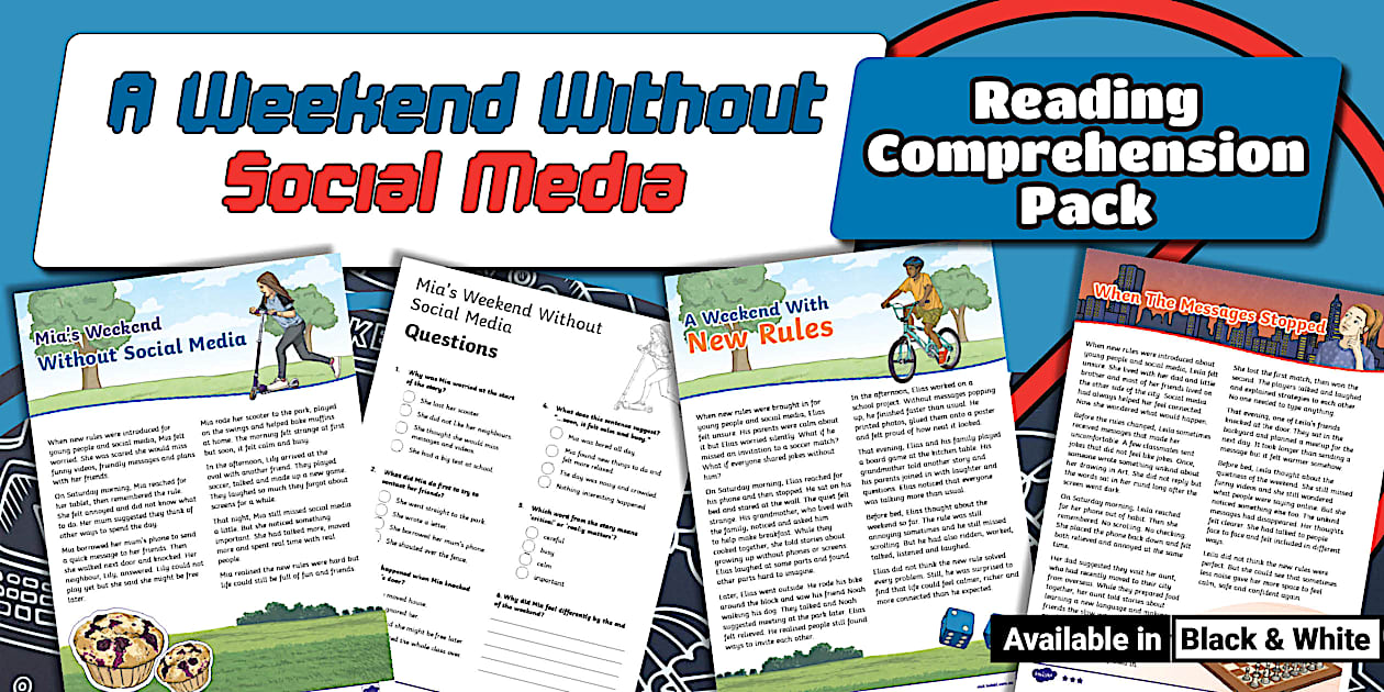Reading Comprehension: Life Without Social Media (Differentiated Pack)