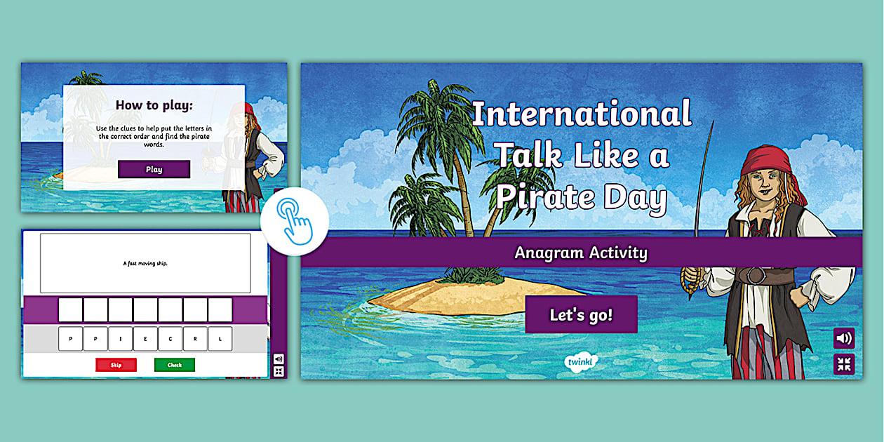 International Talk Like A Pirate Day Interactive Anagrams