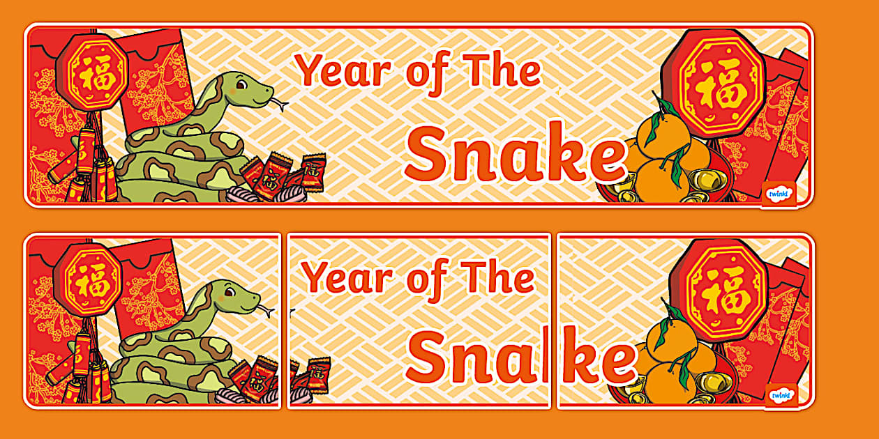 Year of Snake Banner (Teacher-Made) - Twinkl