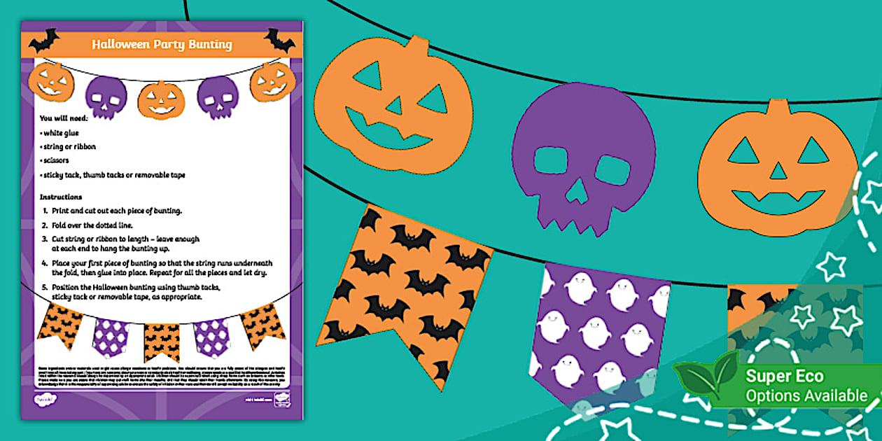 Halloween Bunting (teacher made) - Twinkl