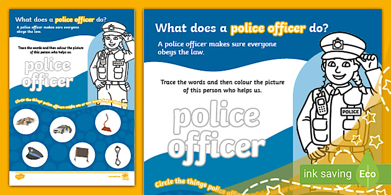What Does a Police Officer Do? Activity Sheet (teacher made)