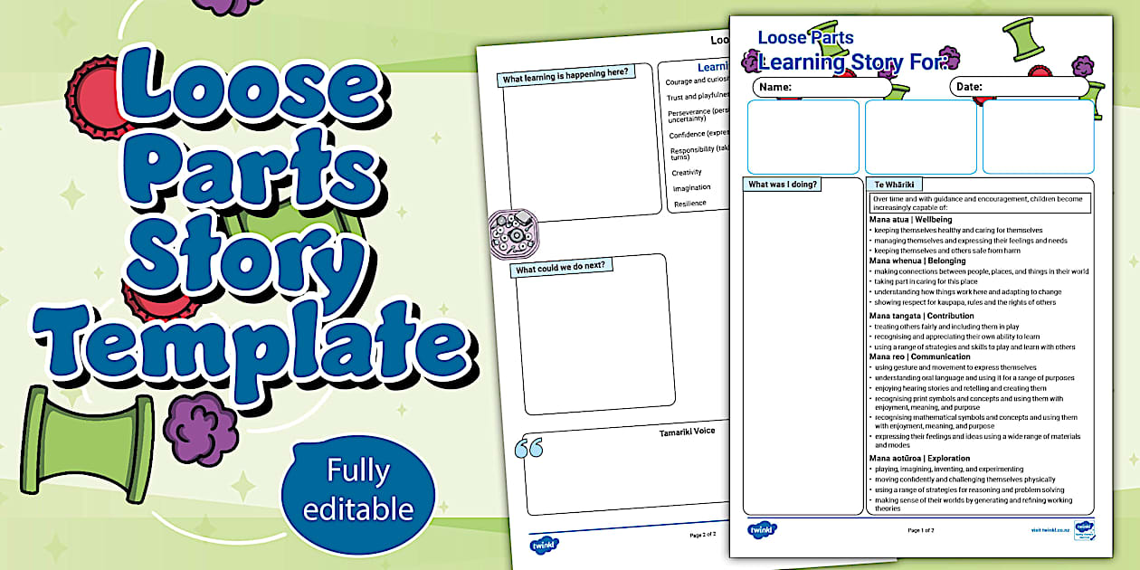 Loose Parts Story Template (editable)