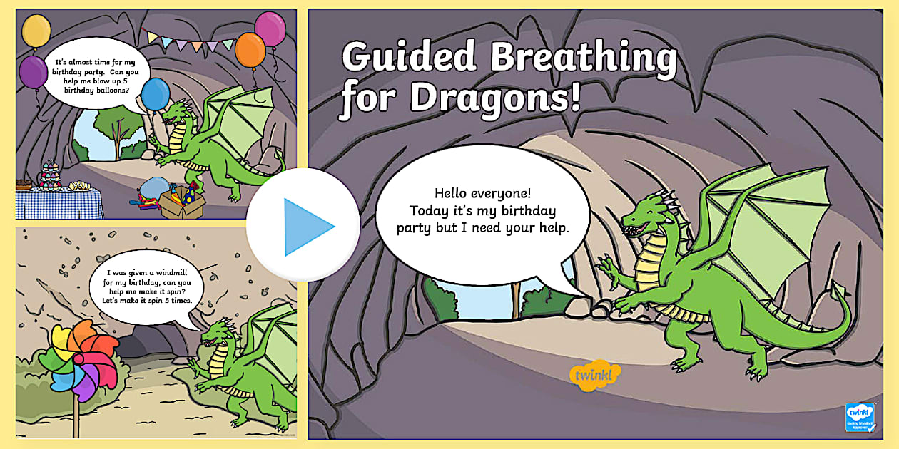 Dragon Guided Breathing PowerPoint (Teacher-Made) - Twinkl
