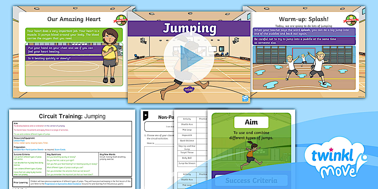 👉 Twinkl Move PE – Year 2 Circuit Training: Lesson 2 - Jumping