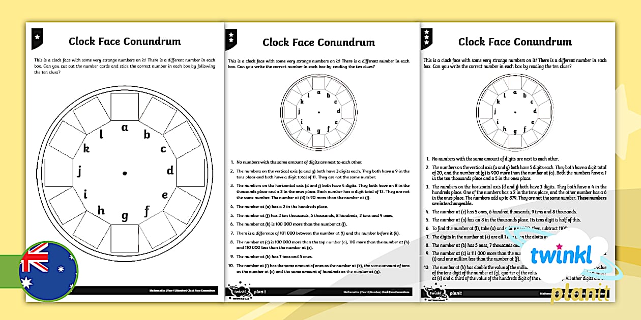 Year 4 Number: Clock Face Conundrum Home Learning Tasks