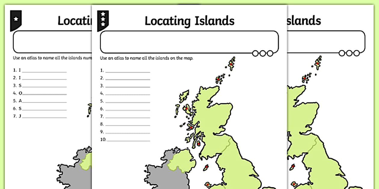 Locating British Islands Differentiated Worksheet / Worksheet Pack ...