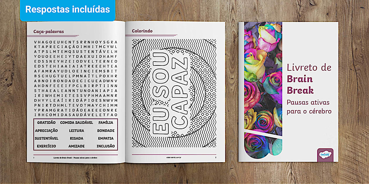 Livreto de Brain Break - Pausas ativas para o cérebro
