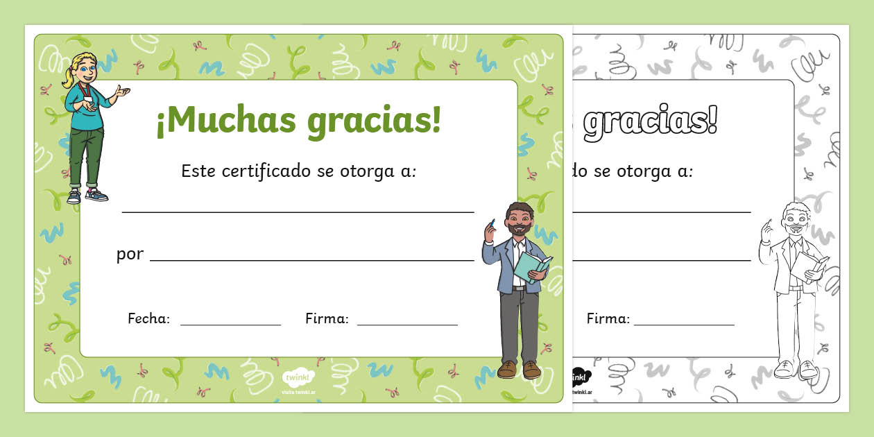 Certificados: Feliz Día del Maestro (teacher made) - Twinkl