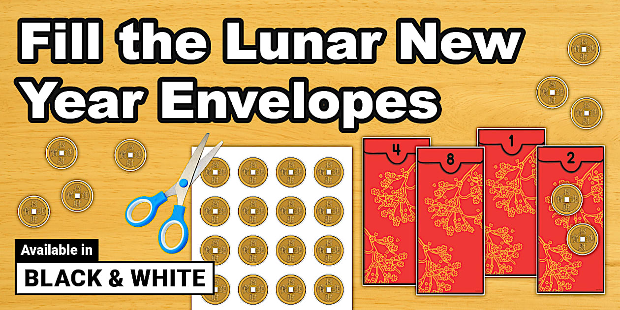 Fill the Lunar New Year Envelopes Kindergarten Math Activity
