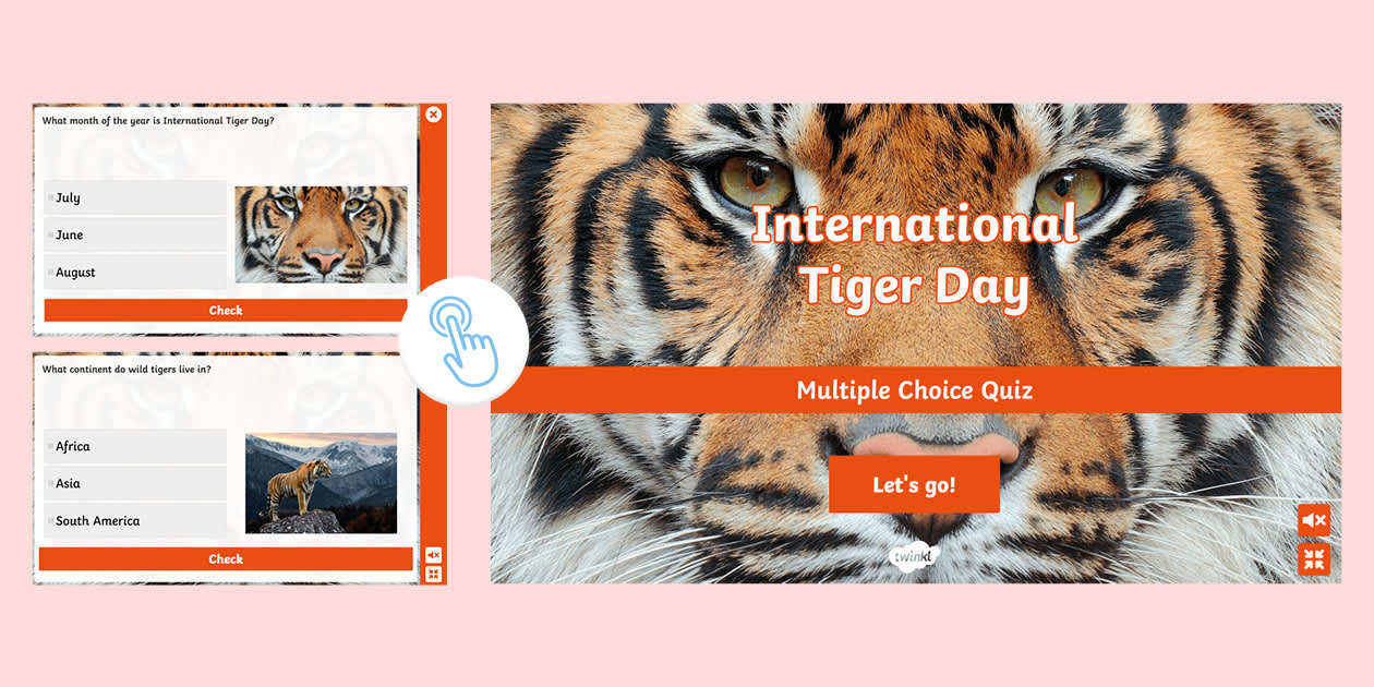 KS2 International Tiger Day Interactive Quiz (Teacher-Made)