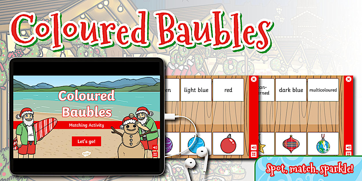 Coloured Baubles Interactive Matching Game