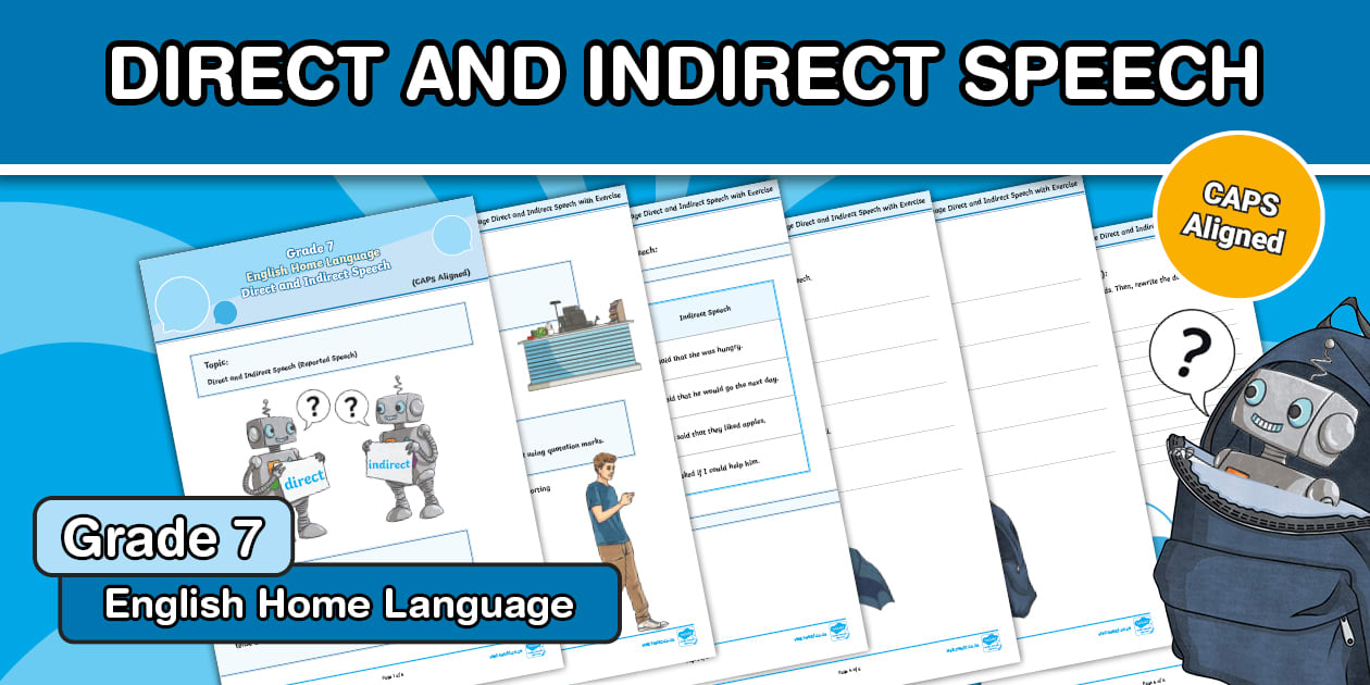 Grade 7 - English HL - Direct and Indirect Speech - Activity
