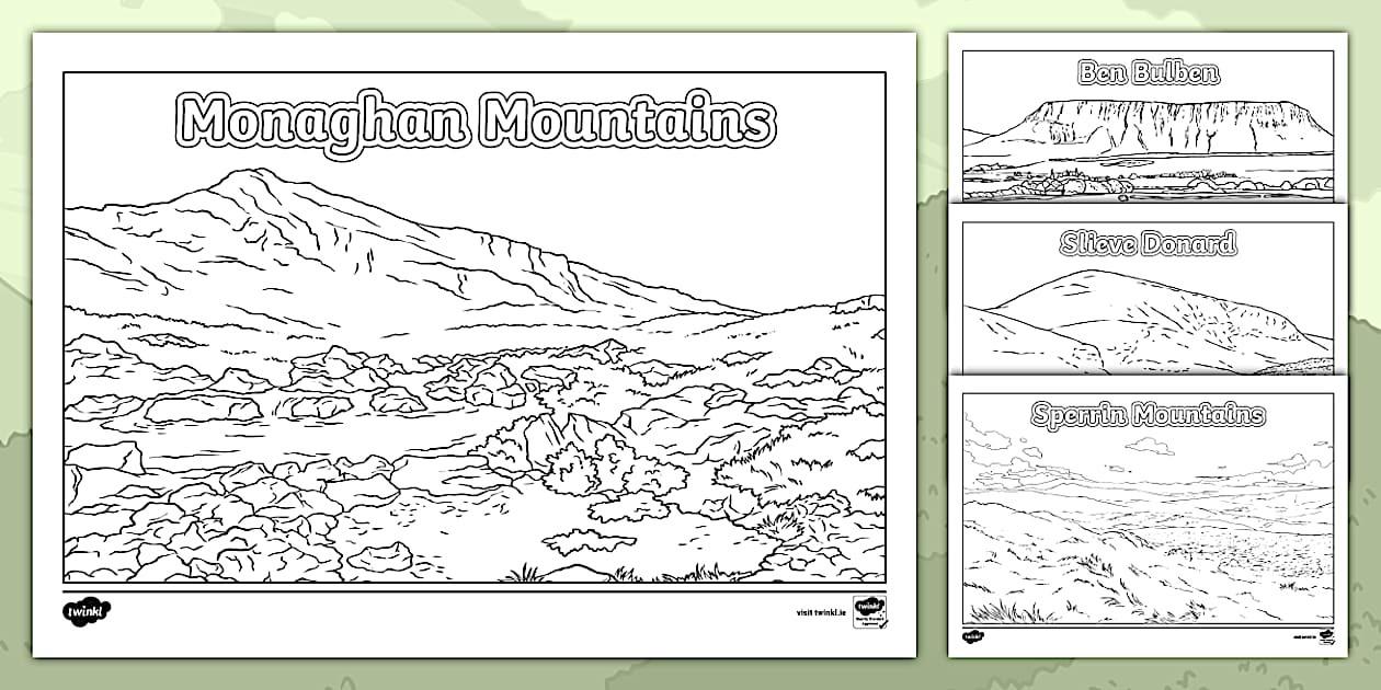 Mountains of Ireland Colouring Sheets (teacher made)