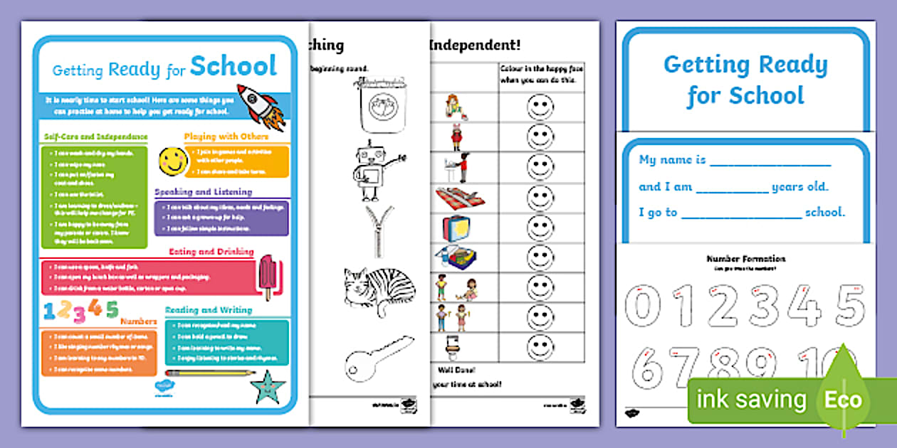 School Readiness Pack 1 (teacher made) - Twinkl