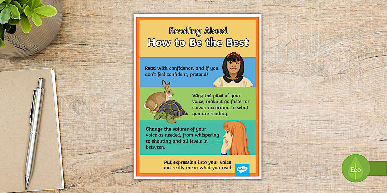 Reading Aloud Tips Display Poster - Grades 4-7 - Twinkl