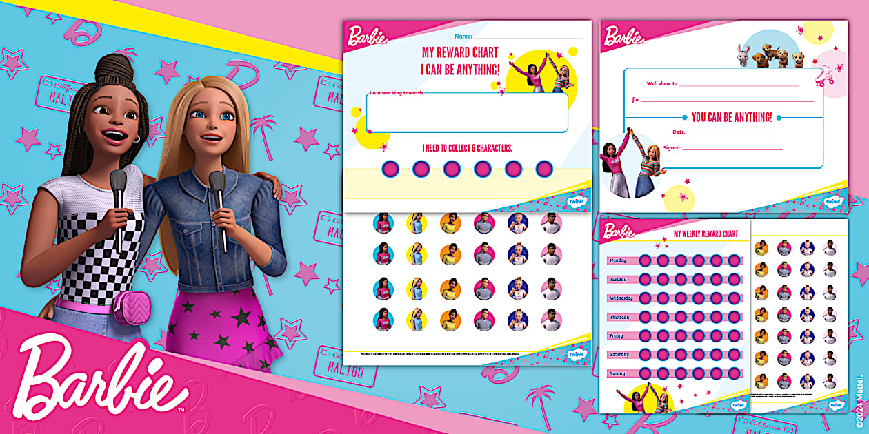 Barbie: Motivational Posters, Reward Chart, and Certificate