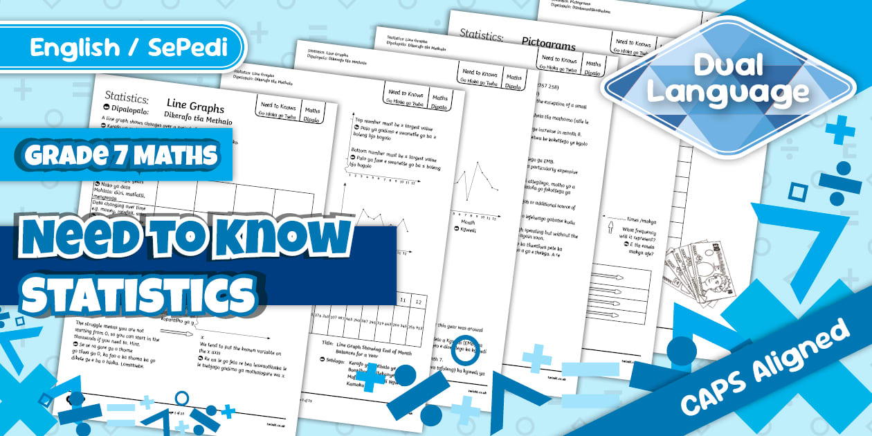 Grade 7 Maths Need to Knows Statistics Sepedi/English