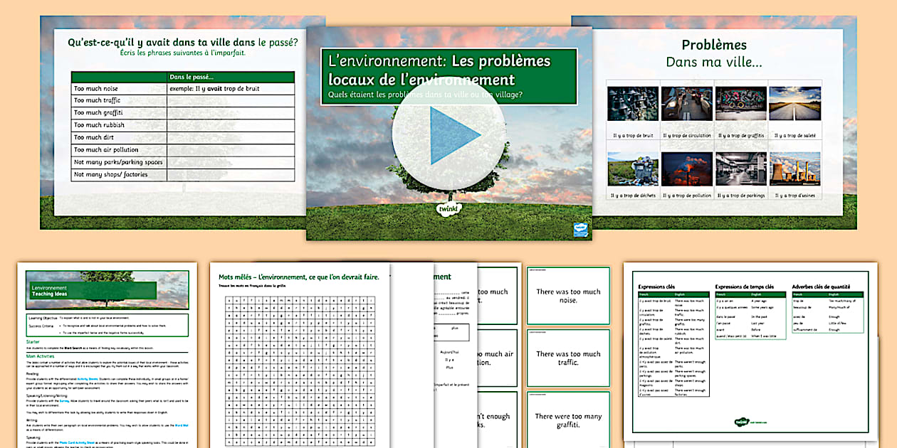 The Environment Lesson 2: Local Problems Lesson Pack French