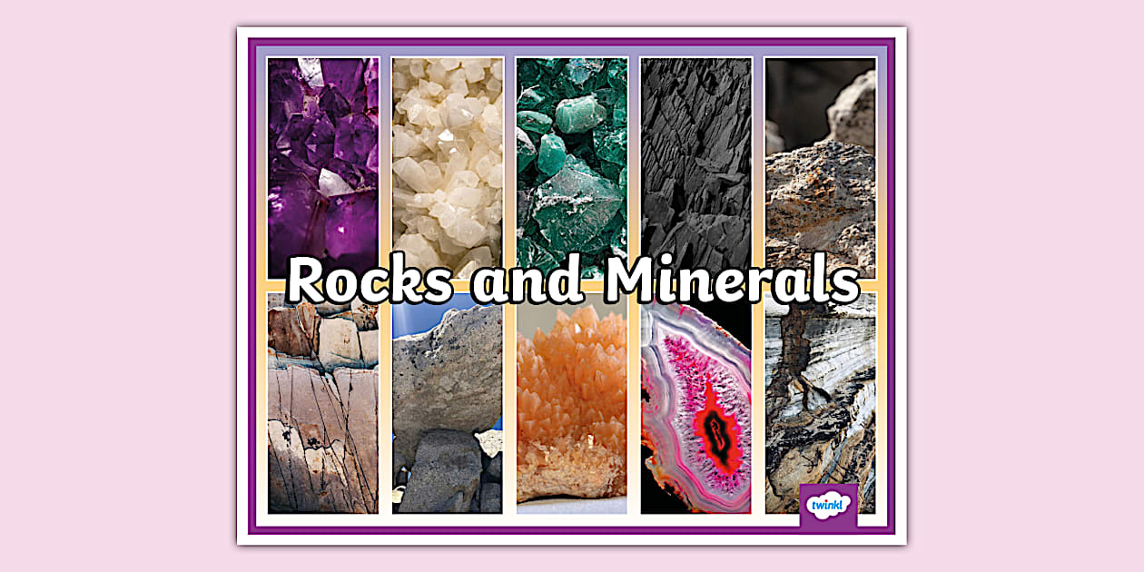 Rocks and Minerals Photo Display Poster (teacher made)