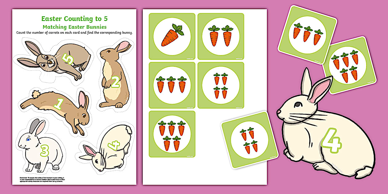👉 Easter Number Bonds to 5 – Matching Easter Bunnies