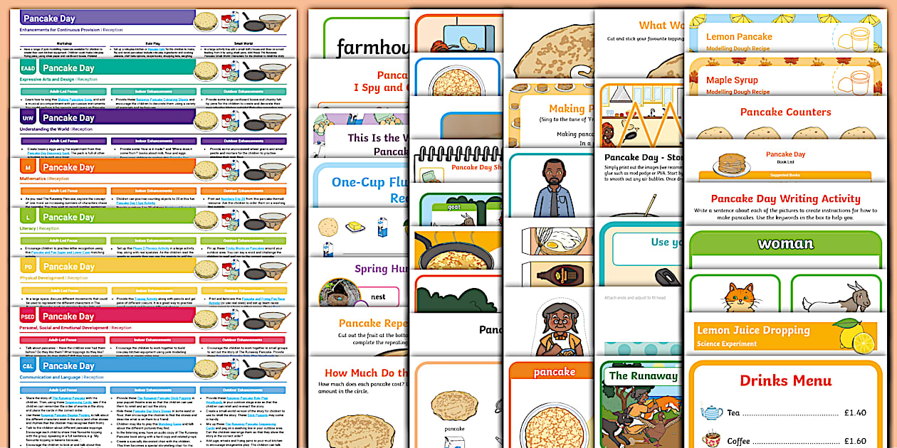 EYFS Pancake Activities and Continuous Provision (Reception)