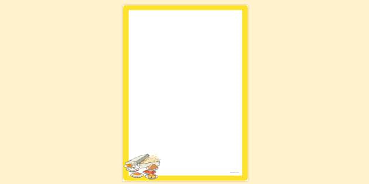 Simple Blank Dolls Food Page Border | Page Borders | Twinkl