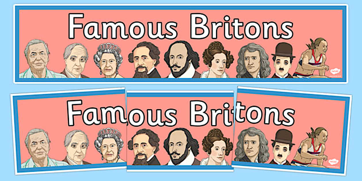 Famous Britons Display Banner (Teacher-Made) - Twinkl