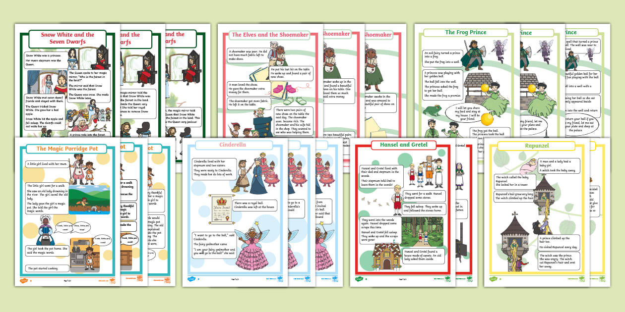 Grimm's Fairy Tales Reading Comprehension Collection | KS1