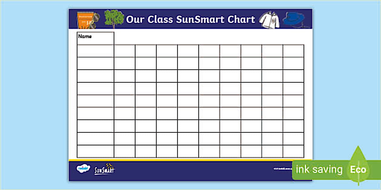 FREE! - SunSmart Class Chart (professor feito) - Twinkl