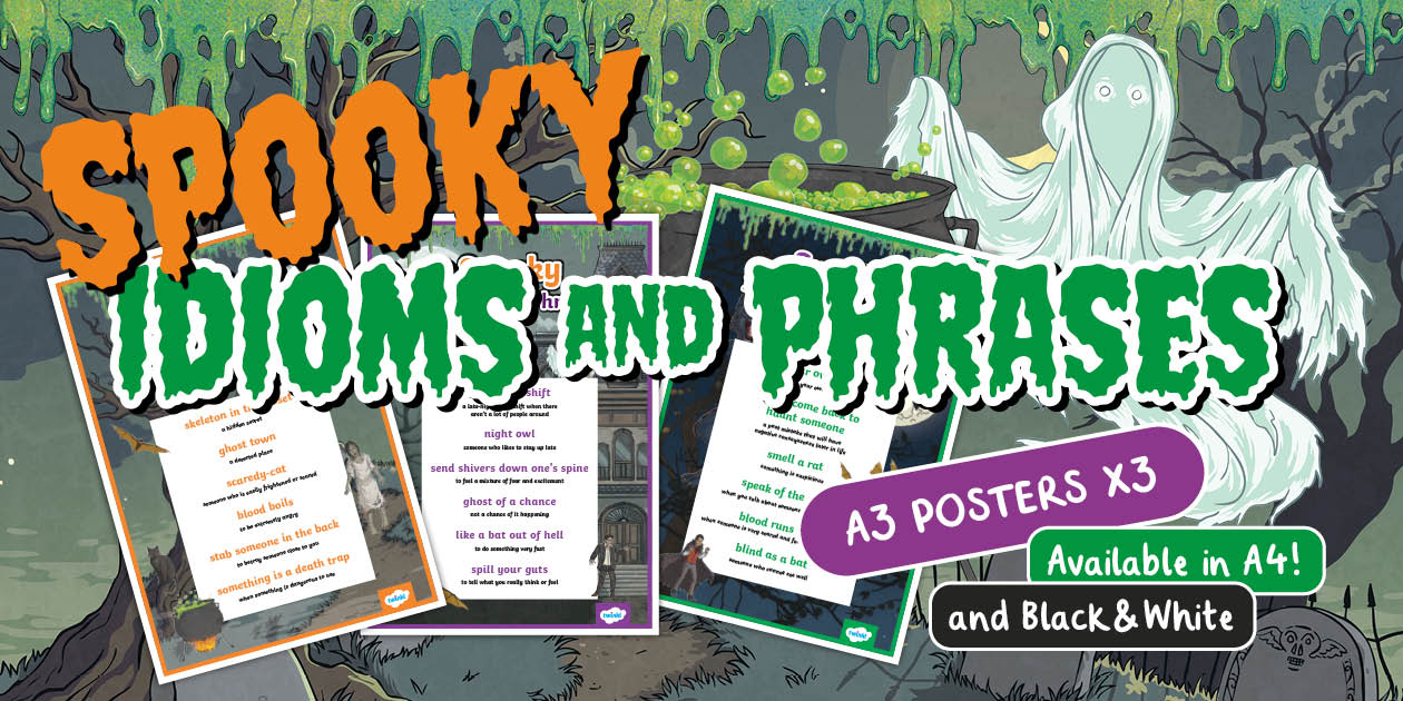 IP English - Spooky Idioms Phrases - Poster (CAPS Aligned)