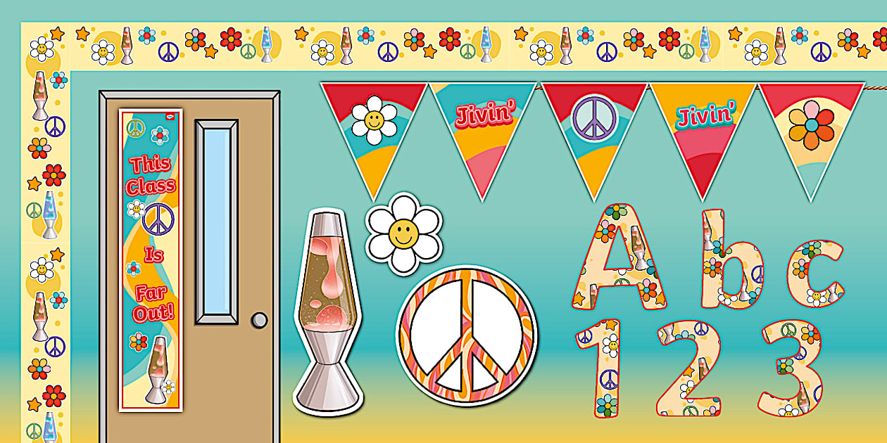 70s Groovy Classroom Decor Pack for 5th Grade | Twinkl USA