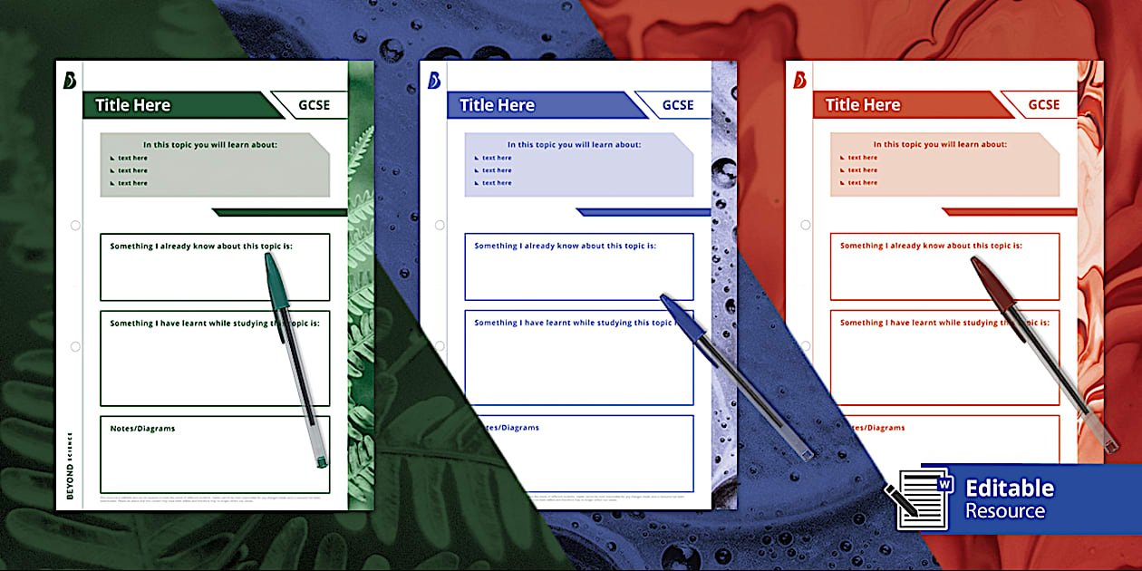 Topic Title Page Editable Templates (teacher made) - Twinkl