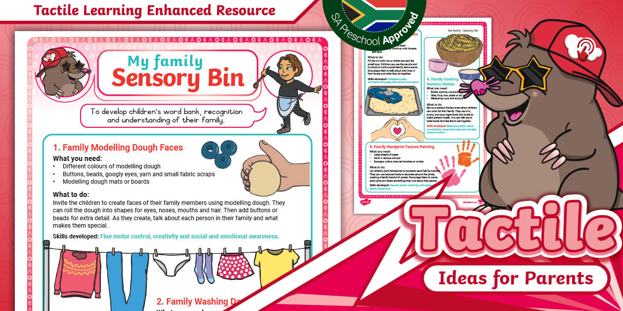 Preschool: My Family: Sensory Ideas