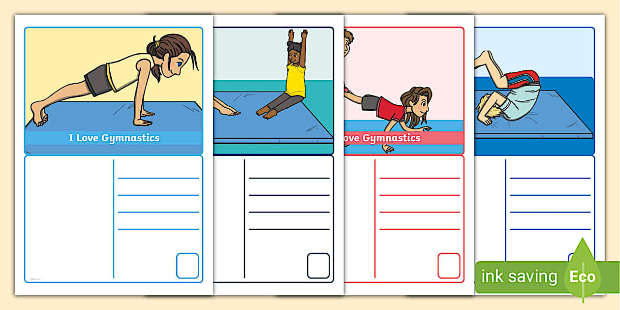 Gymnastics Postcard (teacher made) - Twinkl