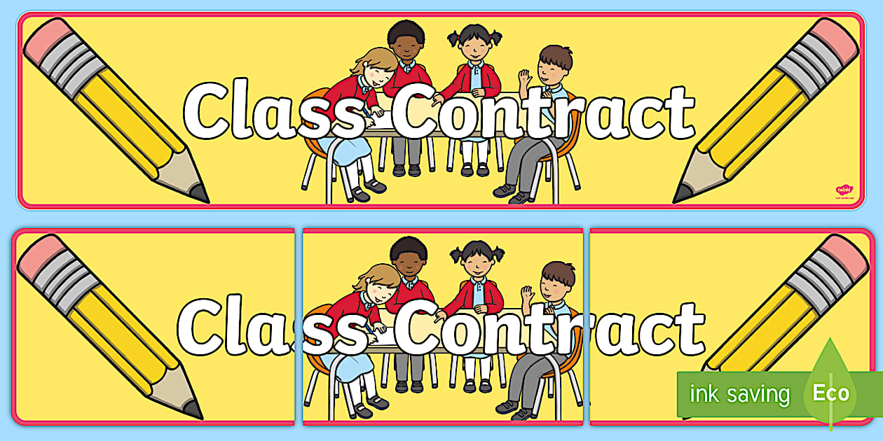 Our Class Contract Banner (teacher made) - Twinkl