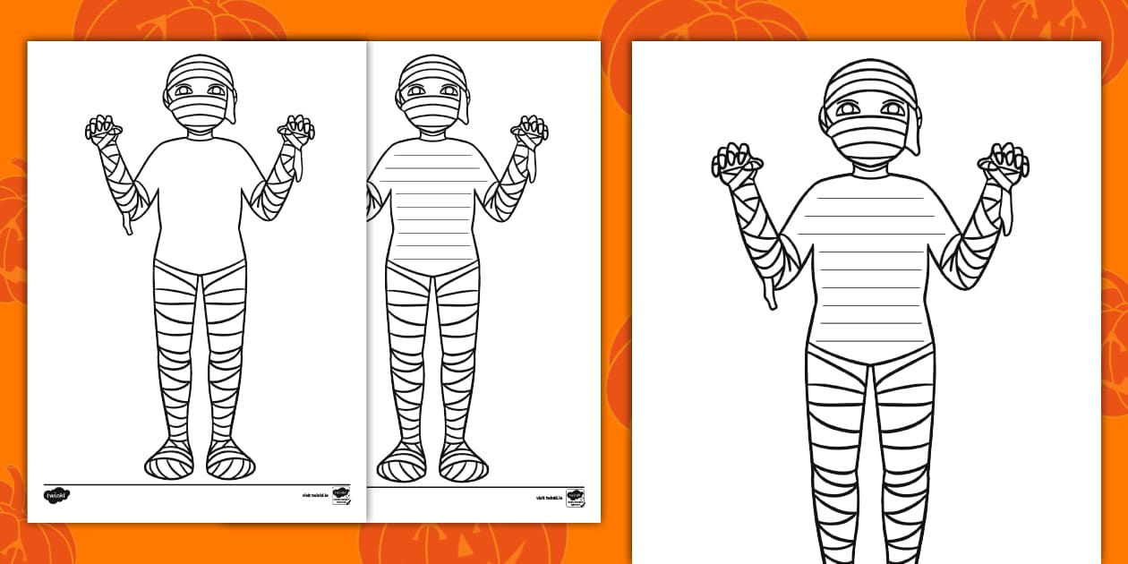 Mummy Writing Template (teacher made) - Twinkl