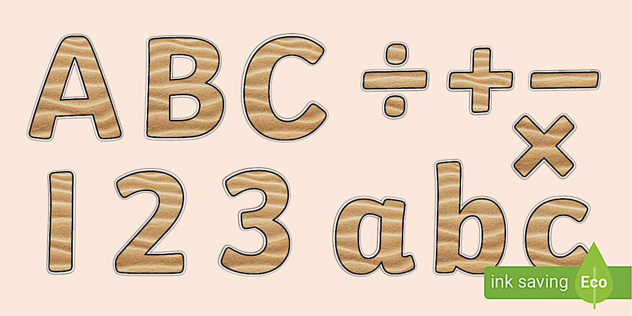 Sand Photo Display Lettering (teacher made) - Twinkl