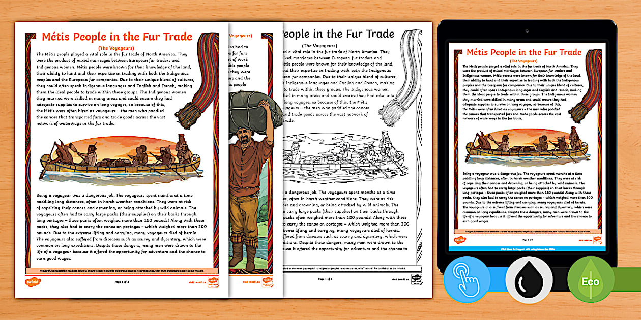 FREE! - All About the Fur Trade and Voyageurs Reading Comprehension