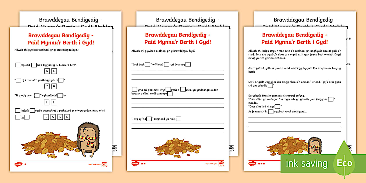 Brawddegau Bendigedig - Paid Mynnu'r Berth i Gyd! - Twinkl