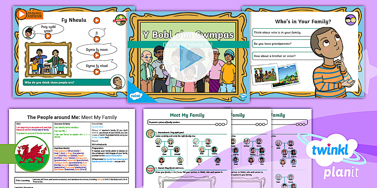 This Learn Welsh for Children Resource Looks at the Family