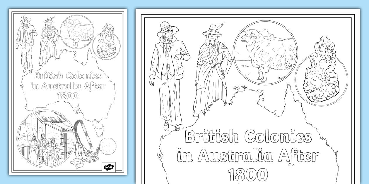 British Colonies in Australia After 1800 Title Page - Twinkl