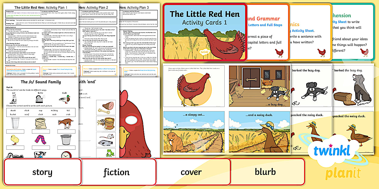 The Little Red Hen Guided Reading Y1 Unit Pack - Twinkl