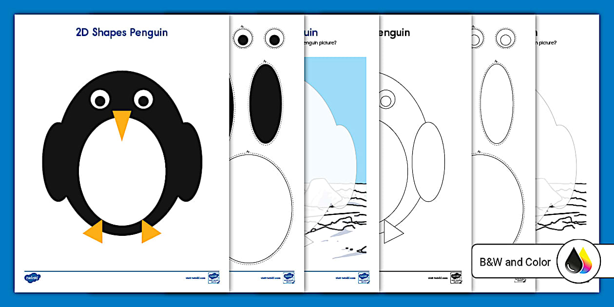 Penguin Cutting Cut and Paste Worksheet | Twinkl USA