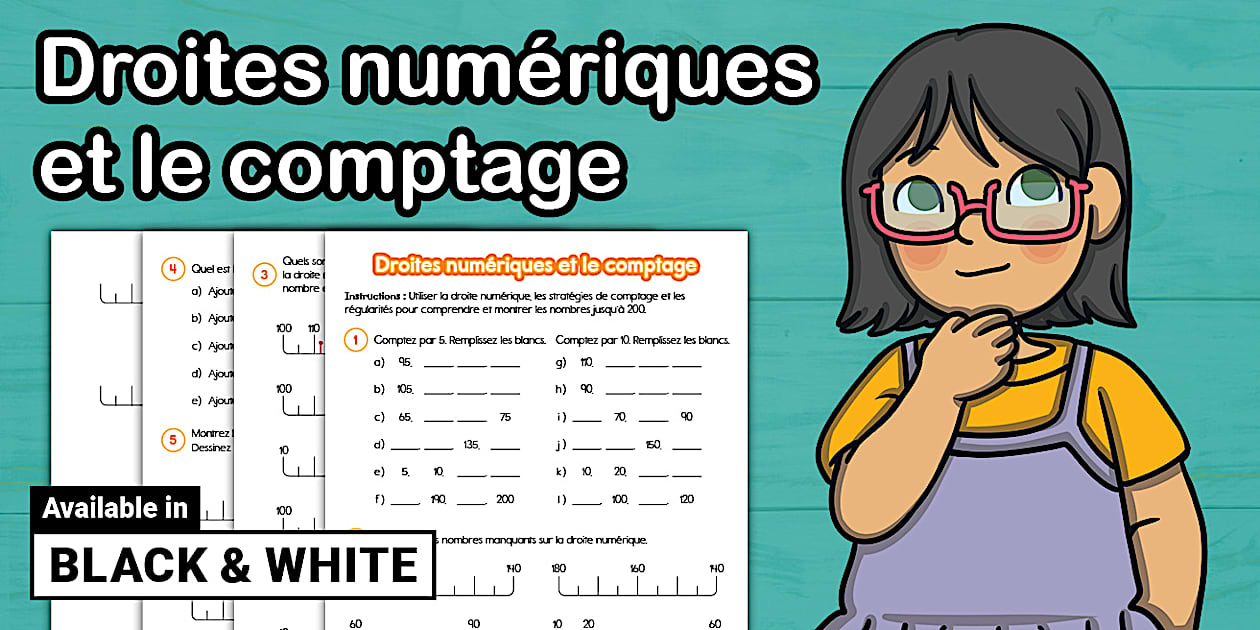 Worksheet 2: Number Lines & Counting French