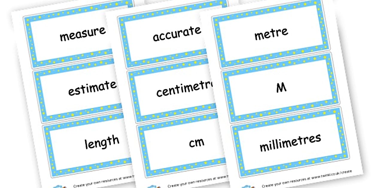 Measurements Cards (teacher made) - Twinkl