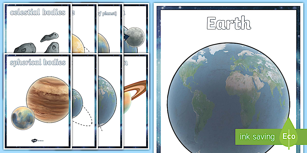 Year 5 Science Earth and Space Display Posters - display posters