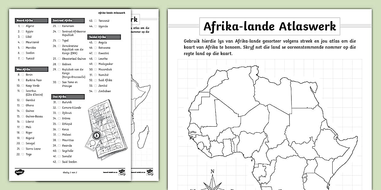 Afrika-lande Atlaswerk (Lehrer gemacht) - Twinkl