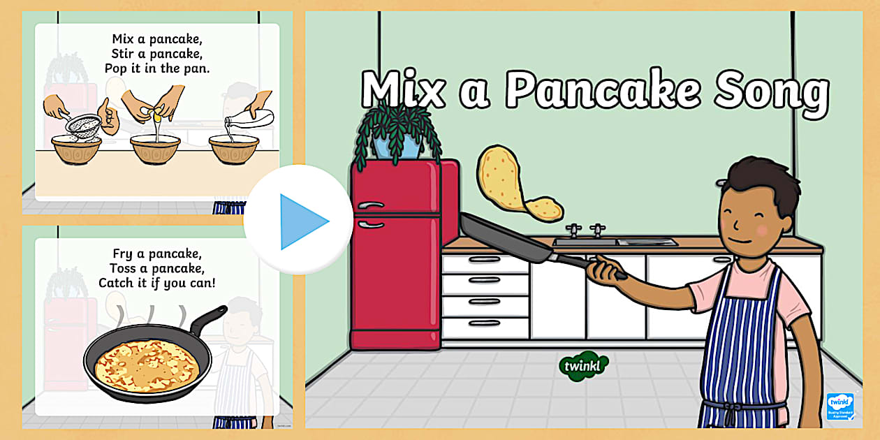 Mix a Pancake Action Rhyme Song PowerPoint (teacher made)