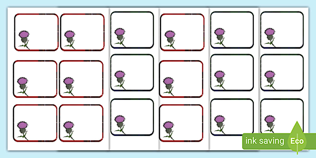 Thistle-themed Peg Labels - Classroom Organisation Resource
