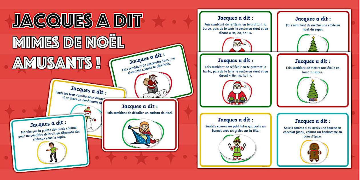 Jacques a dit : Les traditions de Noël - Twinkl